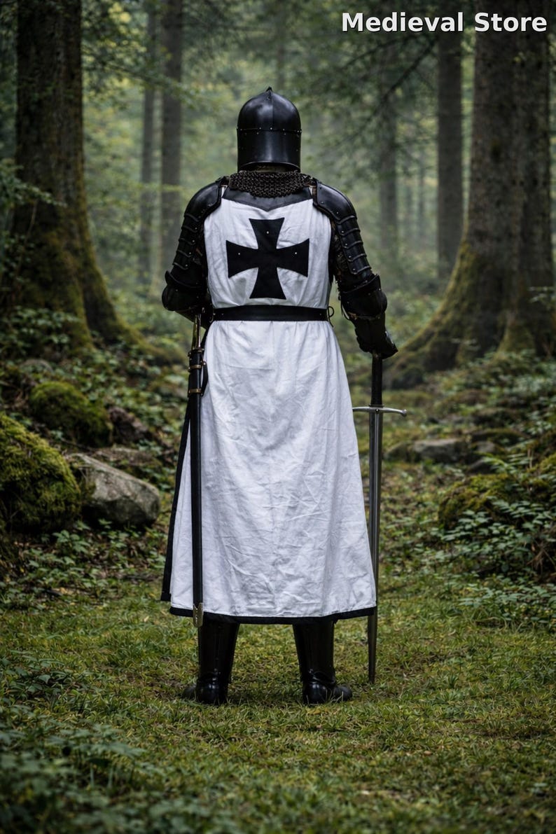 Medieval Knight Armor Set | Black Templar Crusader Armor | Full Body ...