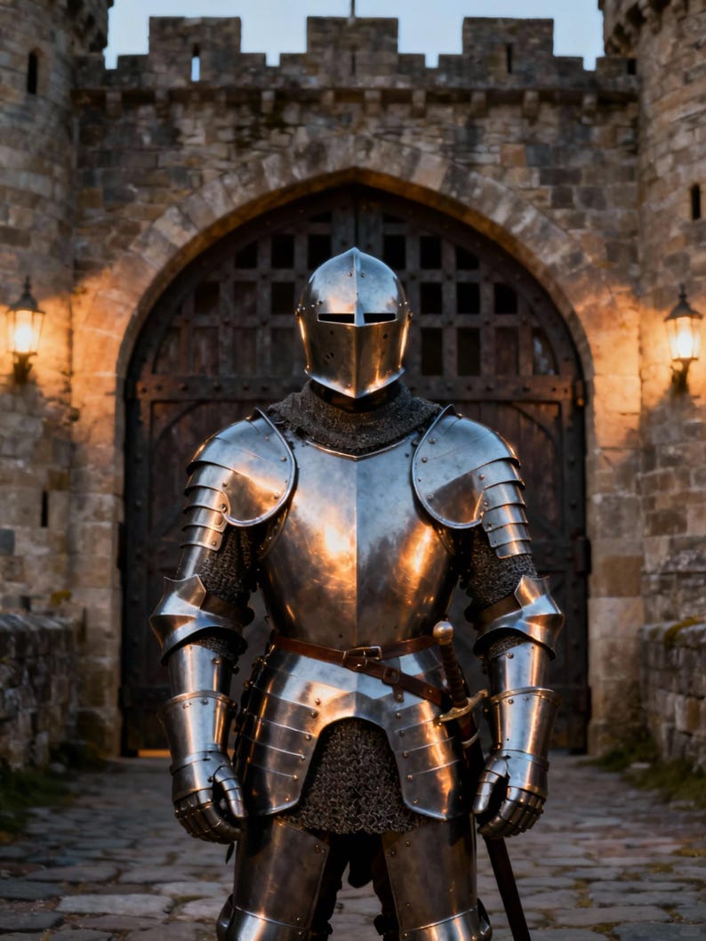 Medieval Knight Full Suit of Armor | Hand-forged Steel Plate Armor ...