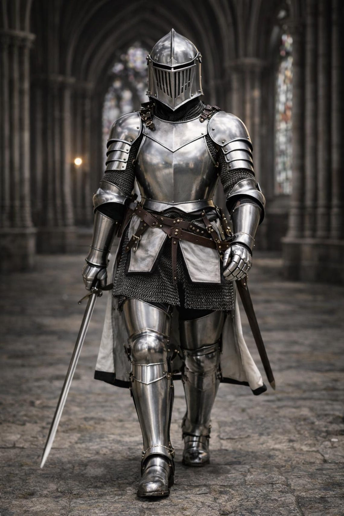 Handcrafted Medieval Full Plate Knight Armor With Helmet | Wearable ...