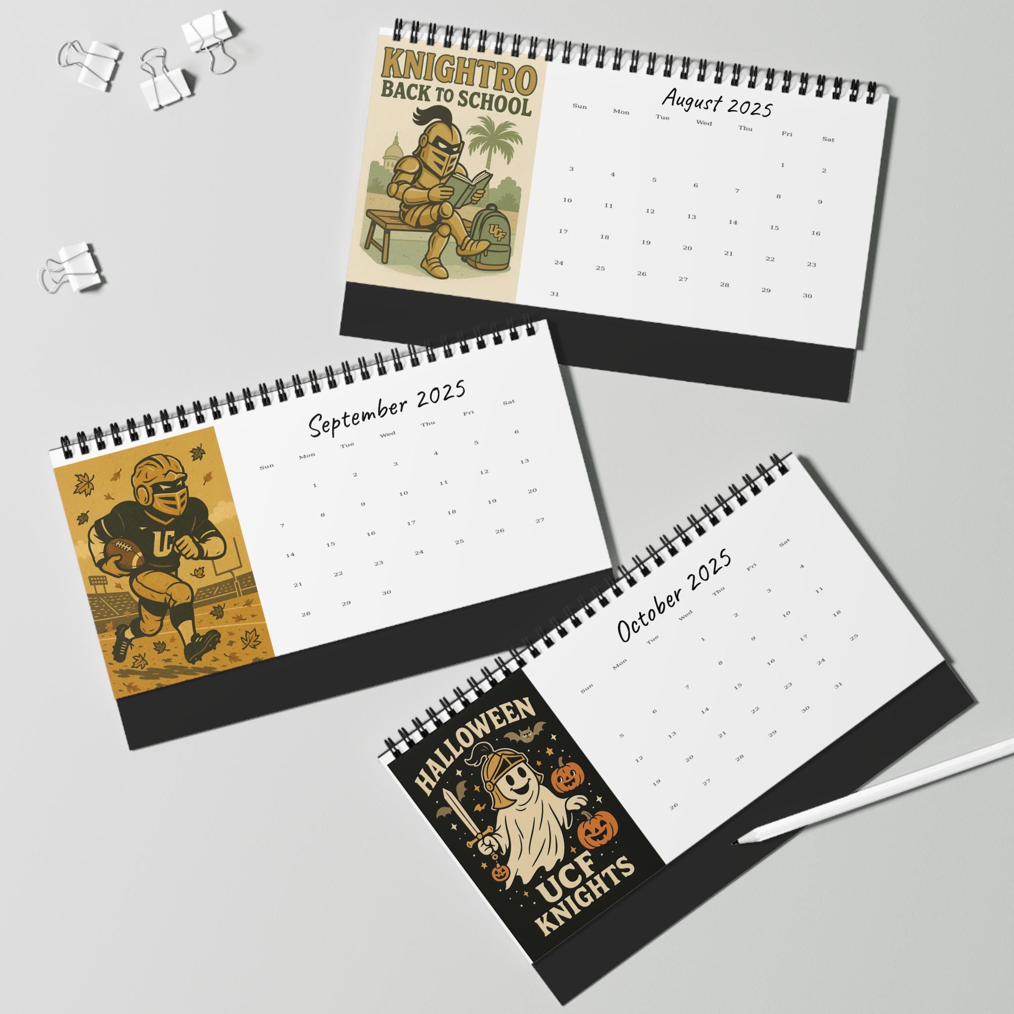 2025-2026 UCF Desktop Calendar, Knightro School Spirit Calendar, August ...