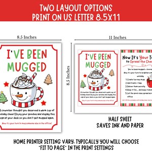 Christmas Work Games, You’ve Been Mugged Printable Kit, Christmas Mug ...