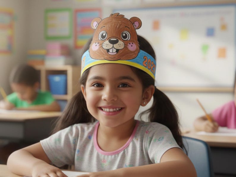 Groundhog Day Printable Craft Activity for Kids, Groundhog Day Paper ...