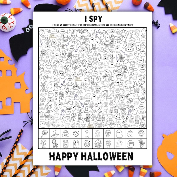 Halloween I Spy Page - Etsy
