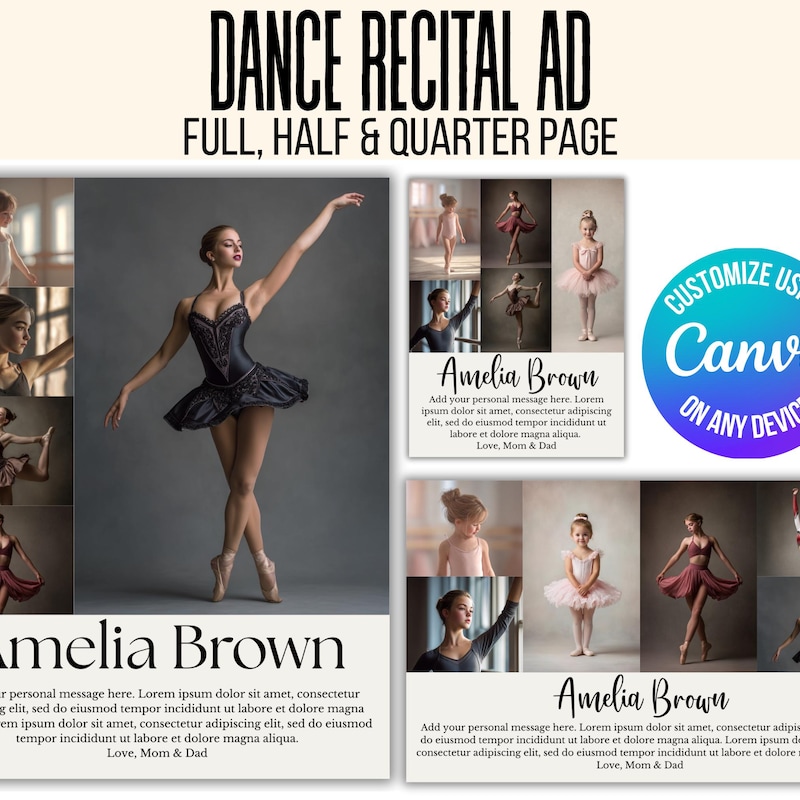 Dance Recital Program Ad - Etsy