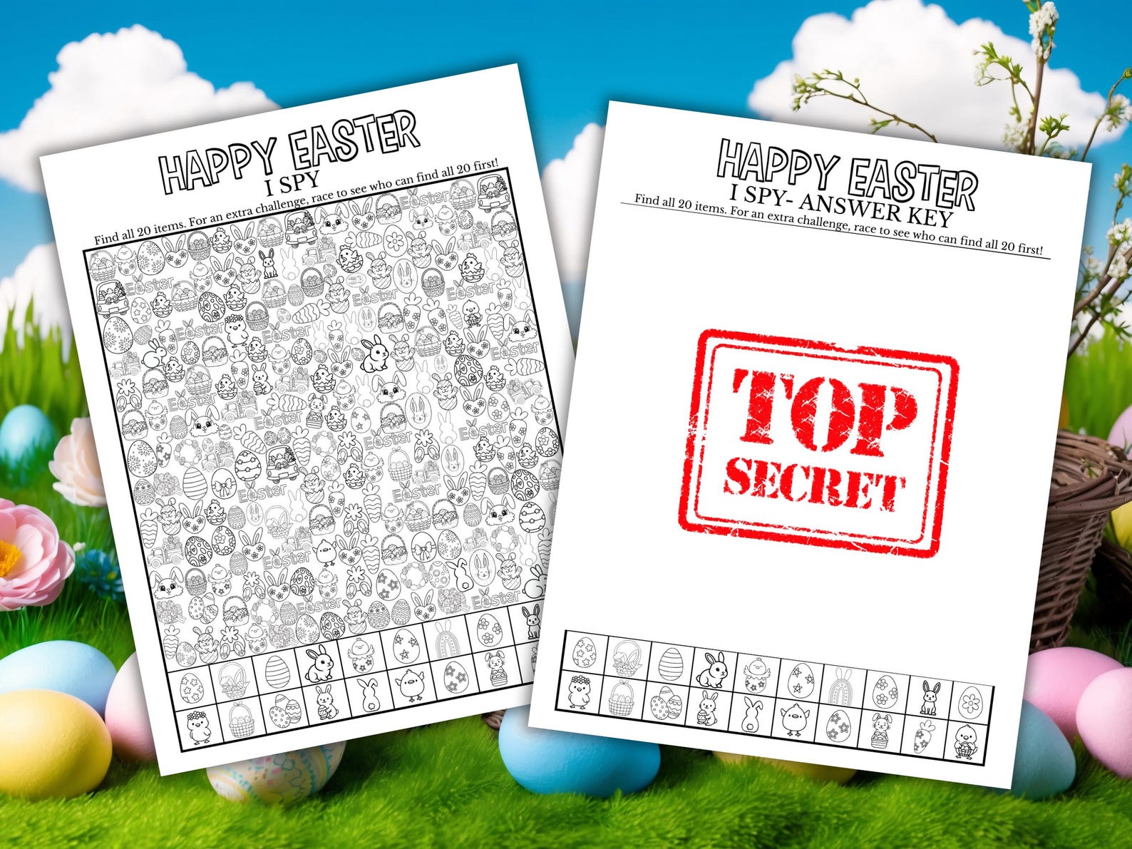 Easter I Spy Game, I Spy Easter Game Printable, Easter Seek and Find ...