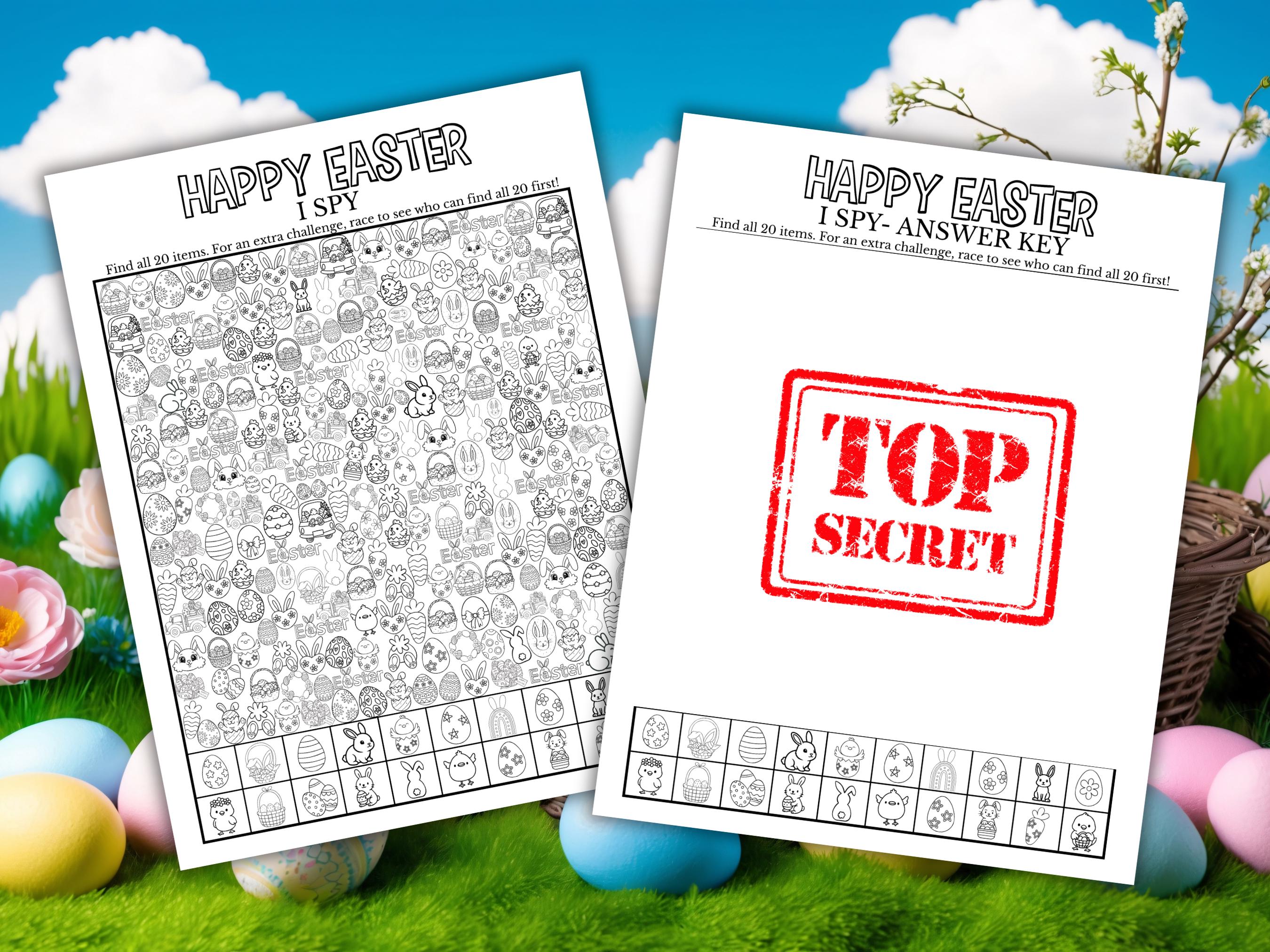 Easter I Spy Game, I Spy Easter Game Printable, Easter Seek and Find ...