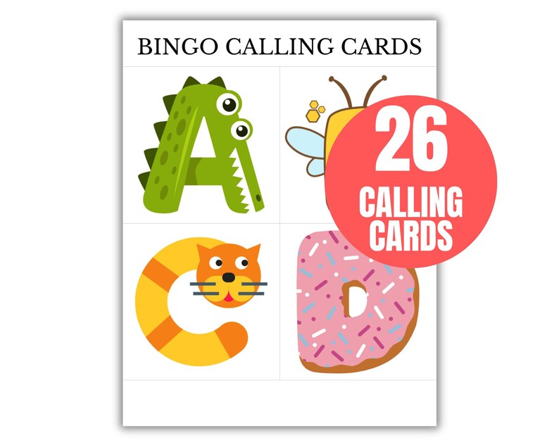 30 Abc's Bingo Cards, Classroom Alphabet Learning Game, Preschool ...