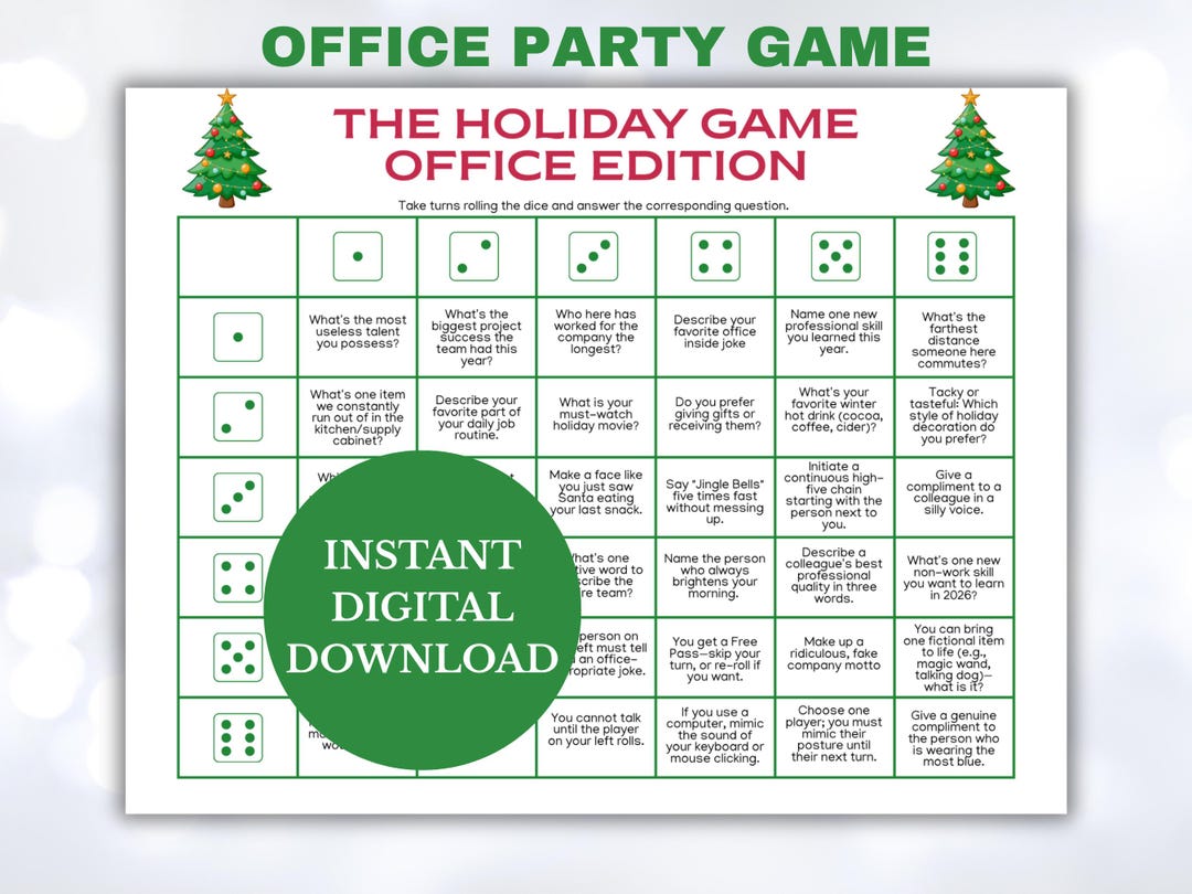 Team Building Games, Office Holiday Party Game, Coworkers Office ...