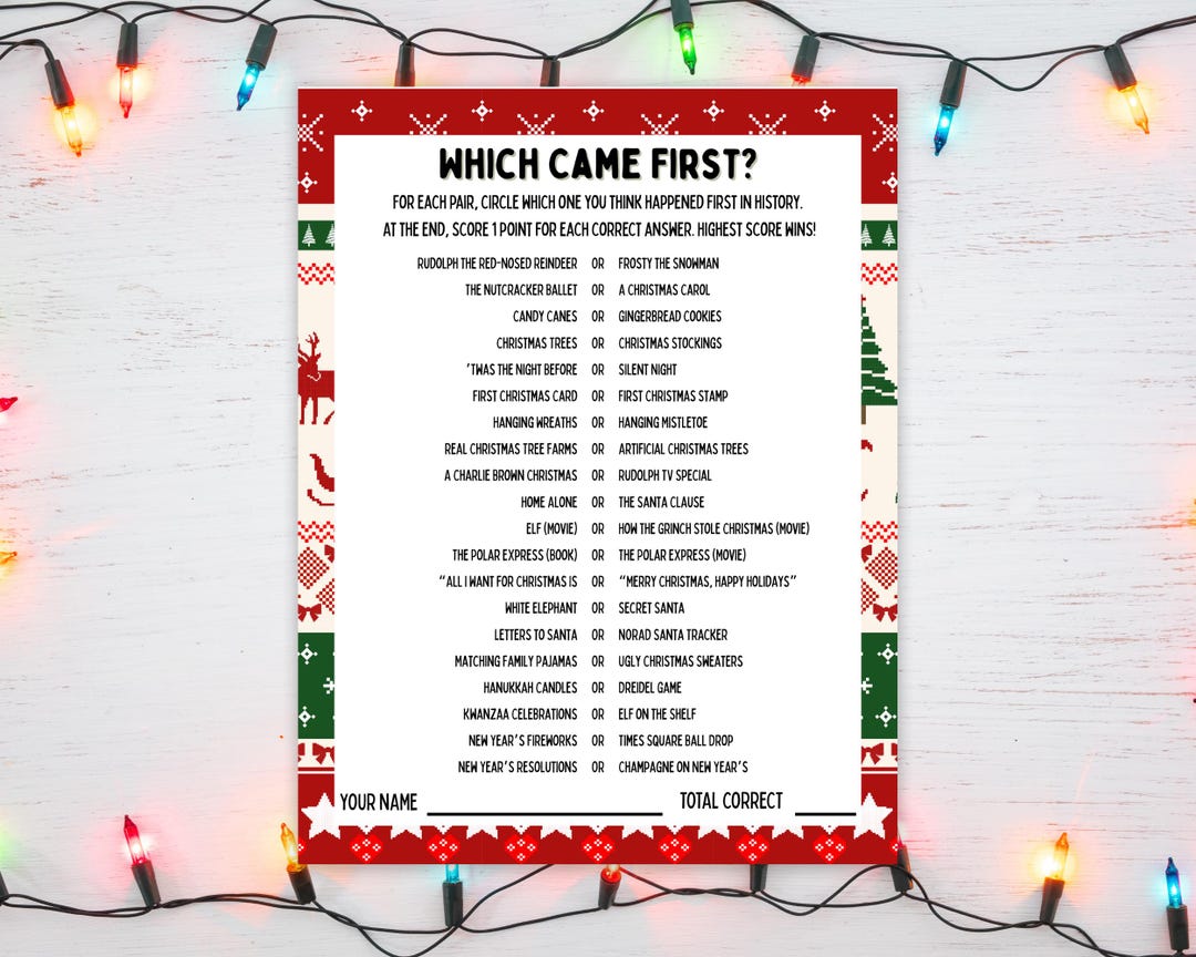 Christmas Trivia Game, Christmas Office Games, Holiday Office Party ...