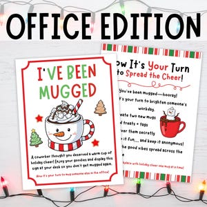 Christmas Work Games, You’ve Been Mugged Printable Kit, Christmas Mug ...