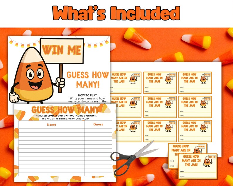 Candy Corn Guessing Game. Guess How Many Candy Corns, Guess How Many ...