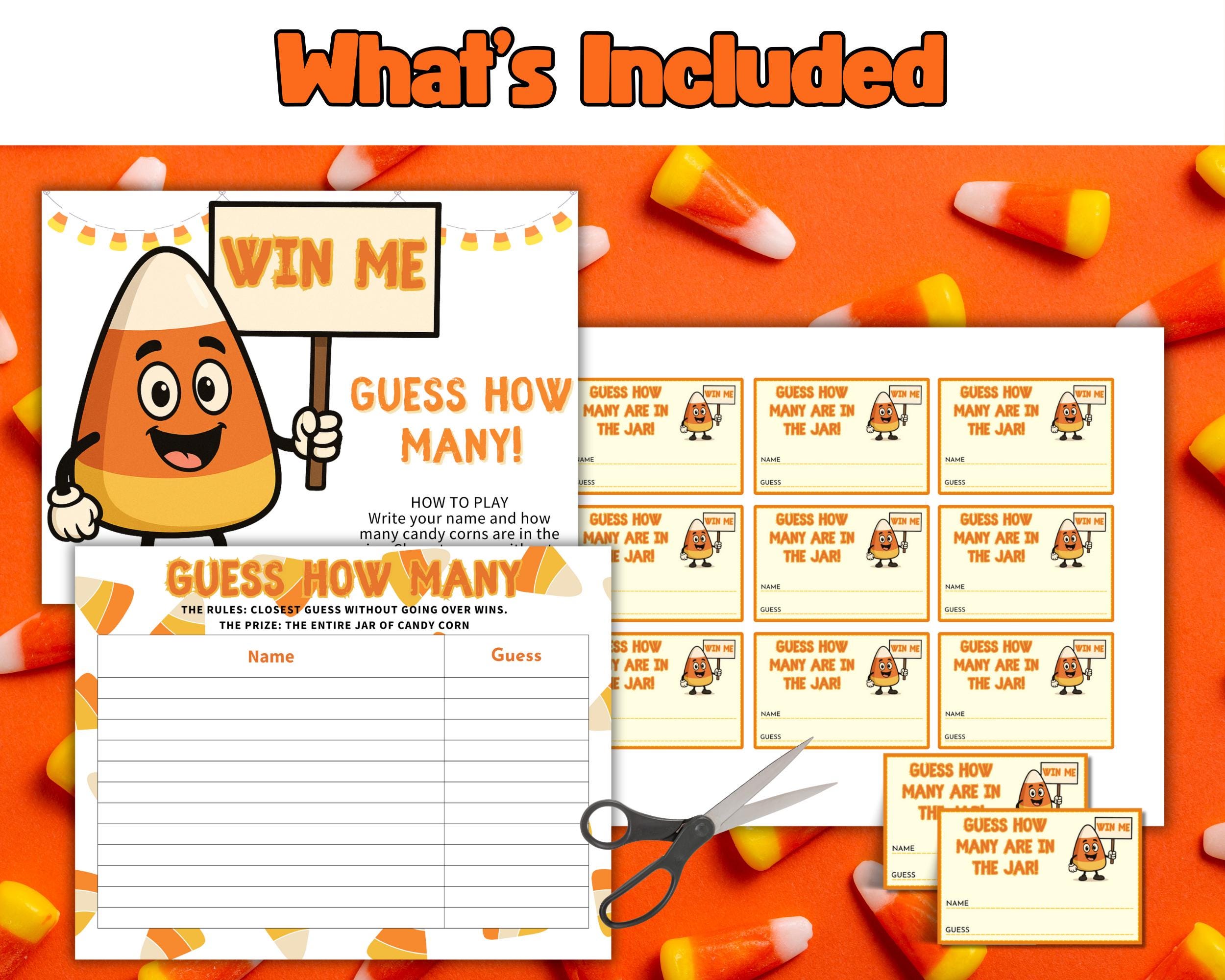 Candy Corn Guessing Game. Guess How Many Candy Corns, Guess How Many ...