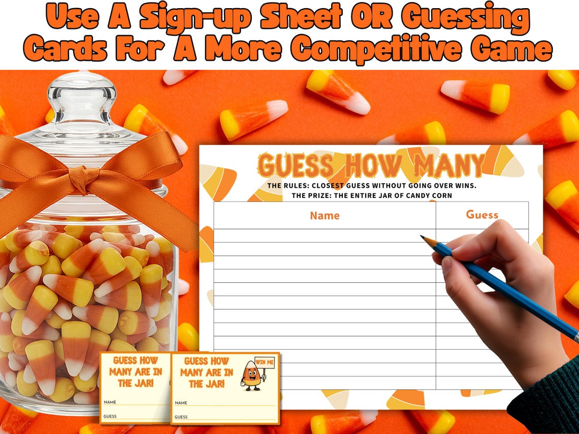 Candy Corn Guessing Game. Guess How Many Candy Corns, Guess How Many ...