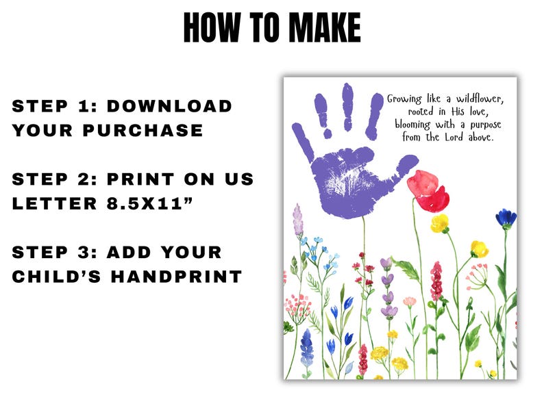 Christian Mother's Day Craft, Handprint Craft, Mother's Day Printable ...