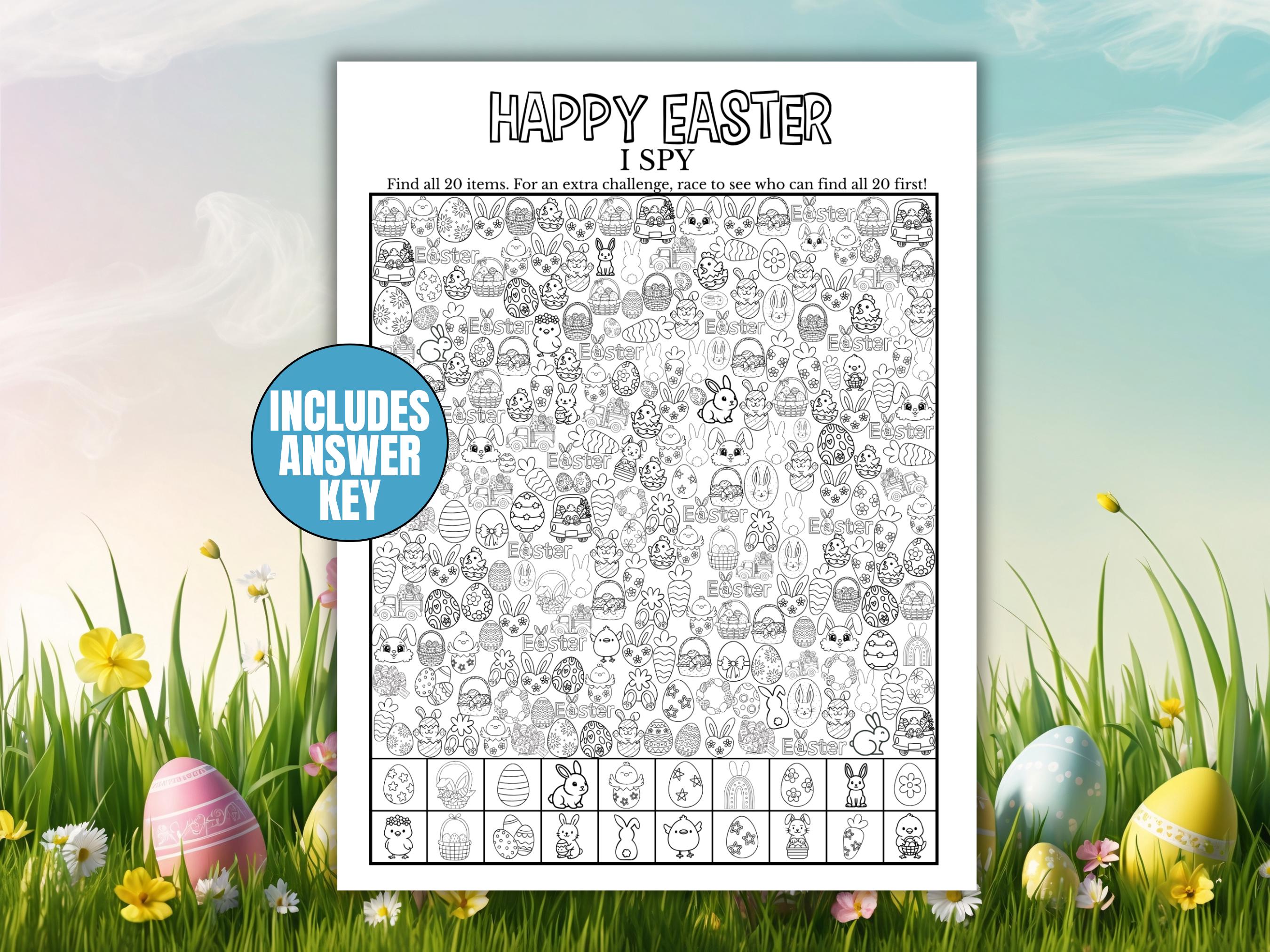 Easter I Spy Game, I Spy Easter Game Printable, Easter Seek and Find ...
