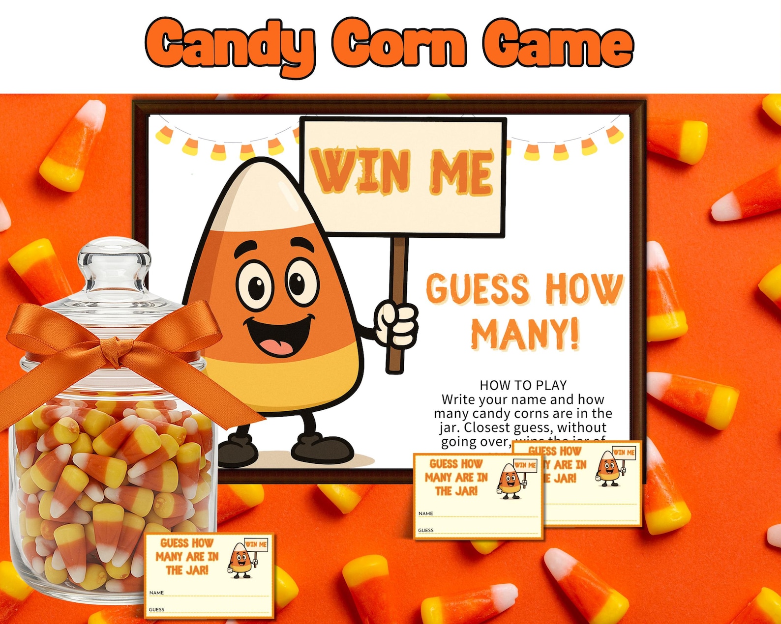 Candy Corn Guessing Game. Guess How Many Candy Corns, Guess How Many ...