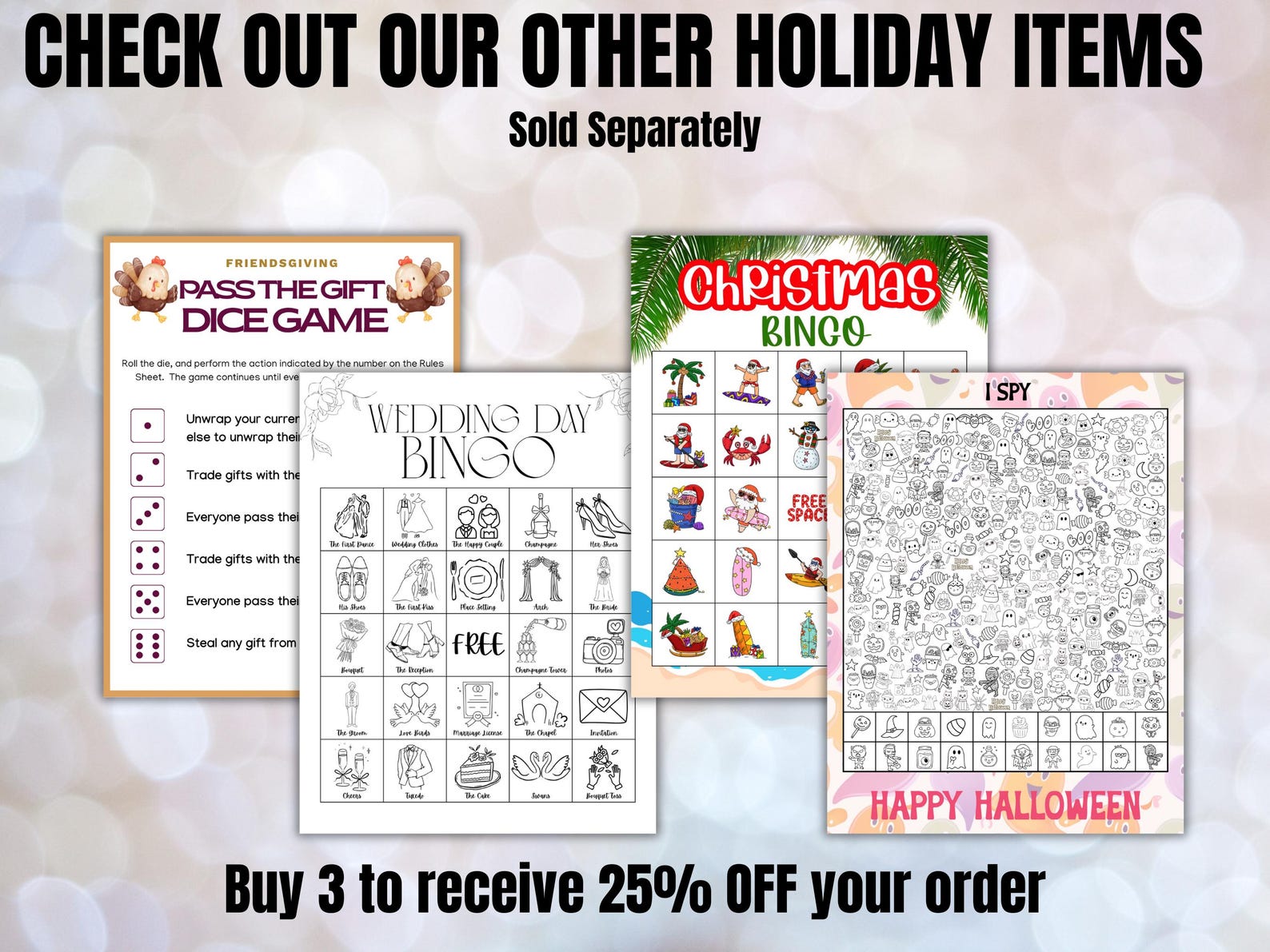 Christmas Game, I Spy Game, Holiday Game for Kids Holiday Activity for ...