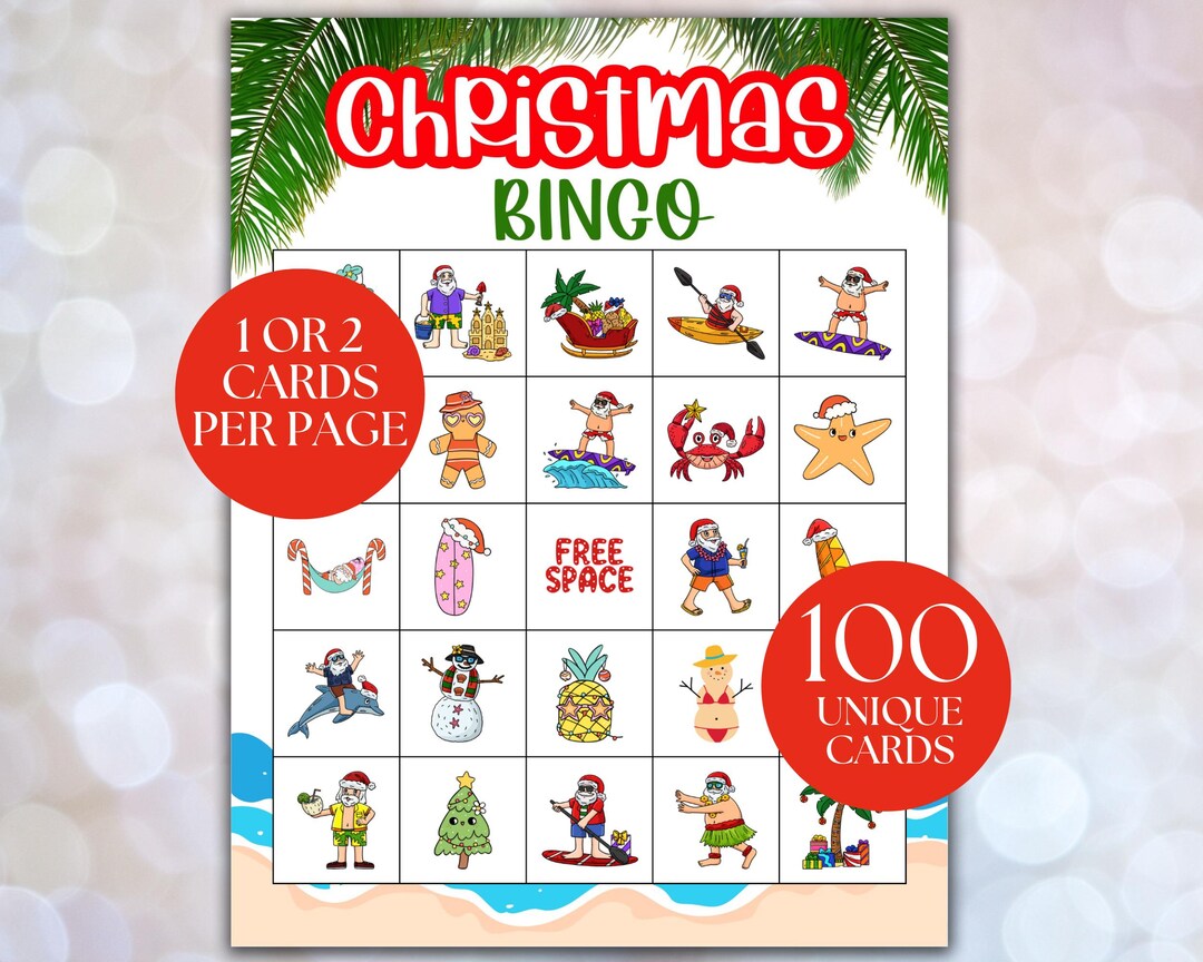 Christmas Bingo, Holiday Bingo Game, Christmas Vacation Game, Classroom ...