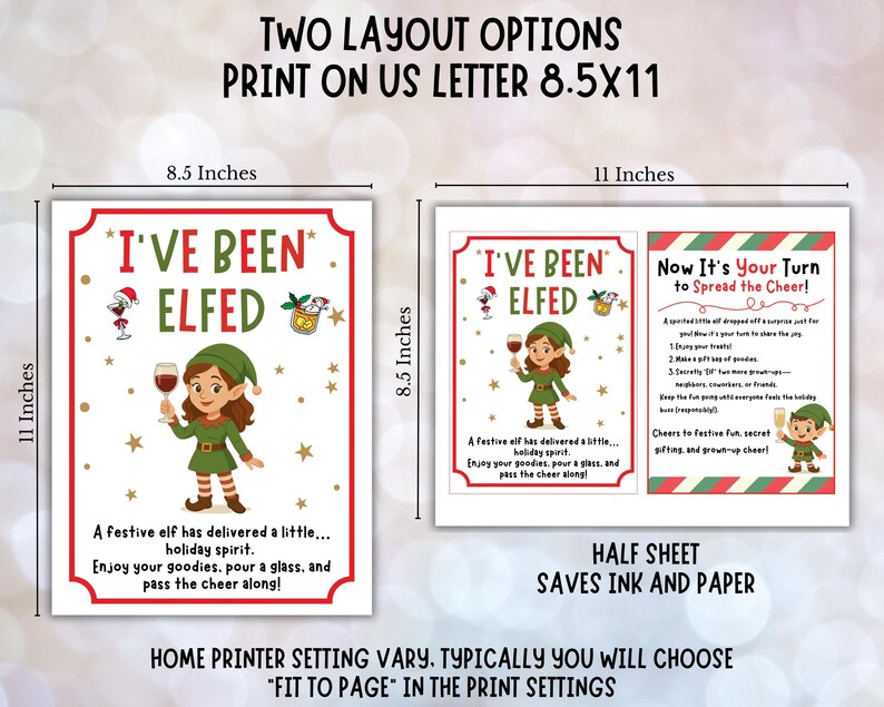 You’ve Been Elfed Printable Kit, Team Building Game, Adult Christmas ...