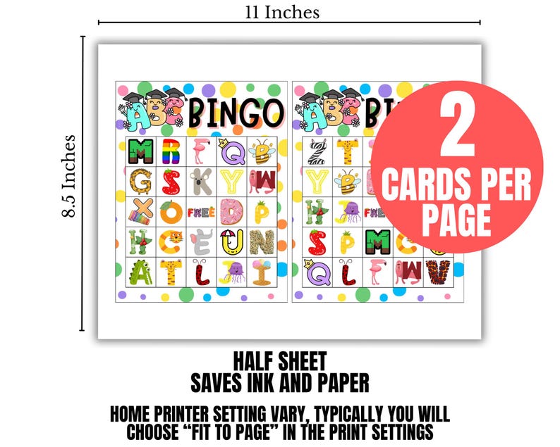 Abc's Bingo Cards, Classroom Alphabet Learning Game, Preschool, Toddler ...