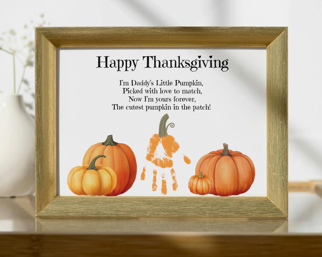 Pumpkin Handprint Art Craft, Pumpkin Poem Handprint Craft, Activities ...