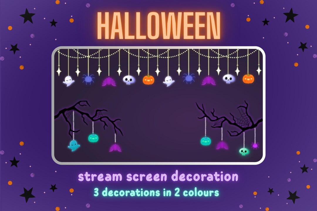 Cute Halloween Animated Stream Decorations for Twitch & OBS Studio ...