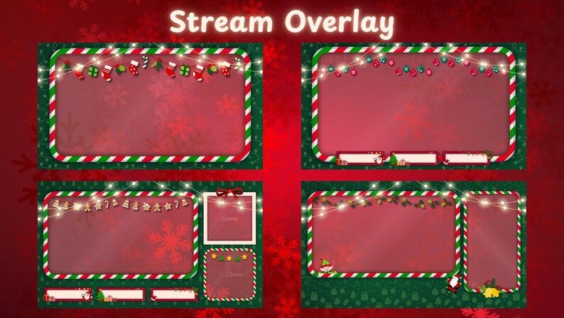 Cozy Christmas Streaming Overlay Pakage Animated, Relaxing Winter Night ...