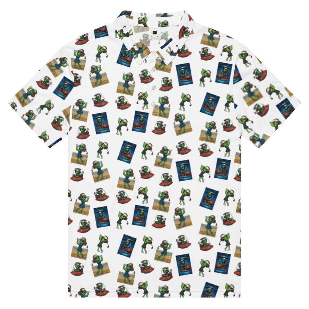 Mo7 UFO Polo – the Liminal Order Collection Men’s Slim Fit Polo - Etsy