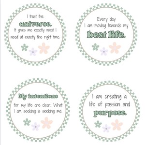 Editable Affirmation Cards Canva Template | Boho Pastel Motivational ...