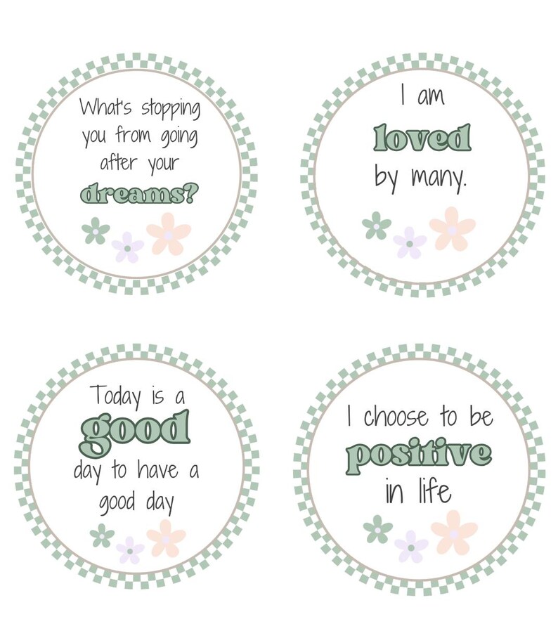 Editable Affirmation Cards Canva Template | Boho Pastel Motivational ...