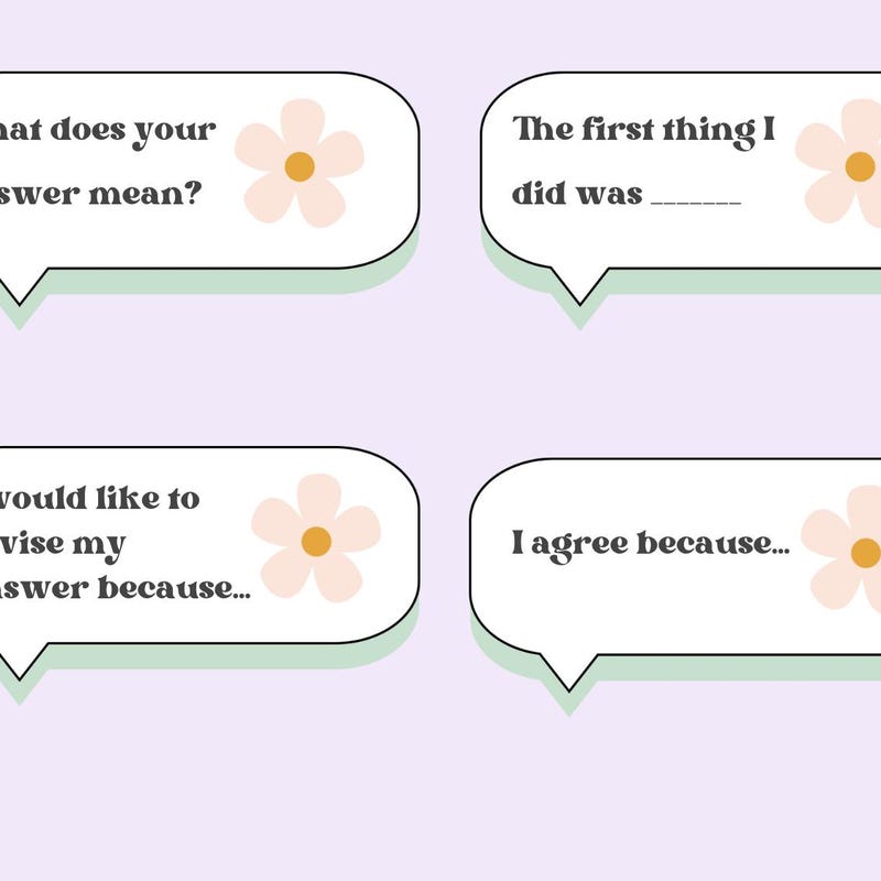 Sentence Starters Anchor Chart - Etsy