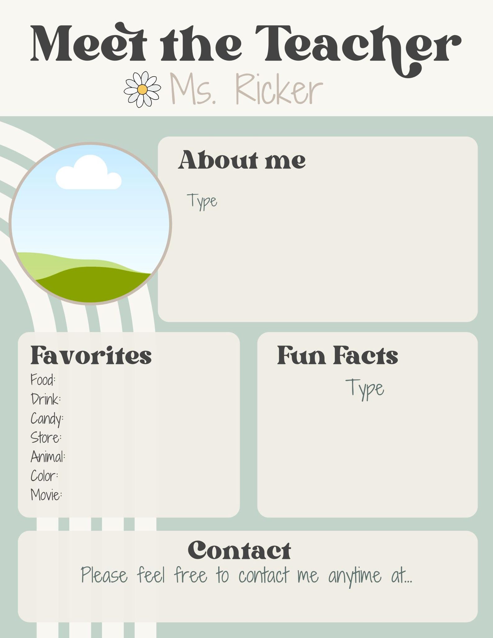 Editable Meet the Teacher Template – Canva Back to School Flyer – Boho ...