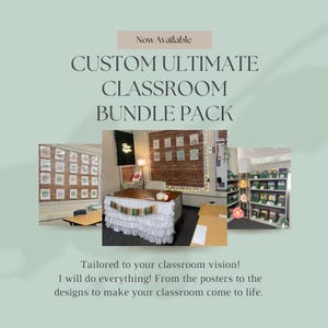 CUSTOM Classroom Decor | Personalized Teacher Poster Set | Custom Grade ...