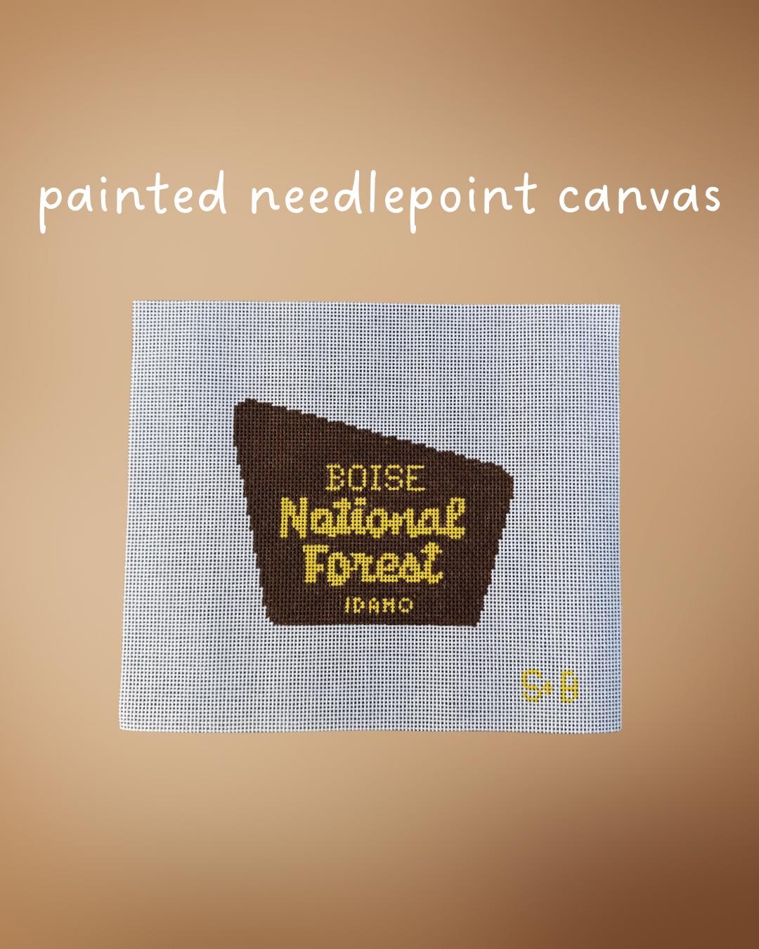 Boise National Forest Outpost Needlepoint Canvas - Etsy