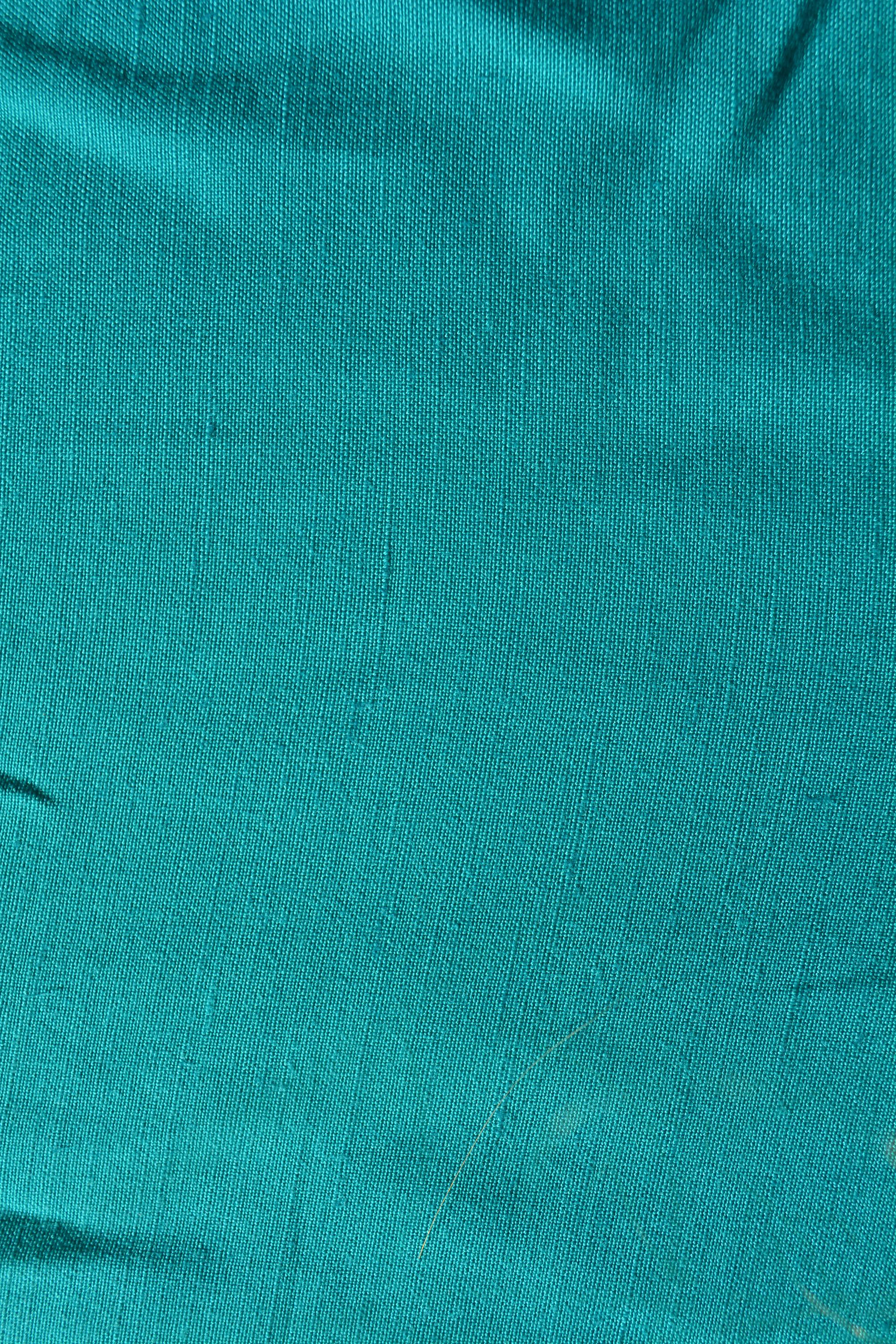 Raw Silk Noil Fabric Aqua Dupioni / Broadcloth 60