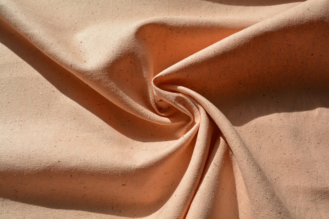 Raw Silk Noil Fabric Light Pink Melange Melange 36