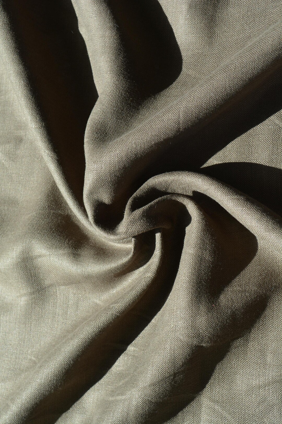 100% Linen Fabric Army Green 59" Wide Dressmaking Tailoring | *by the 1 ...