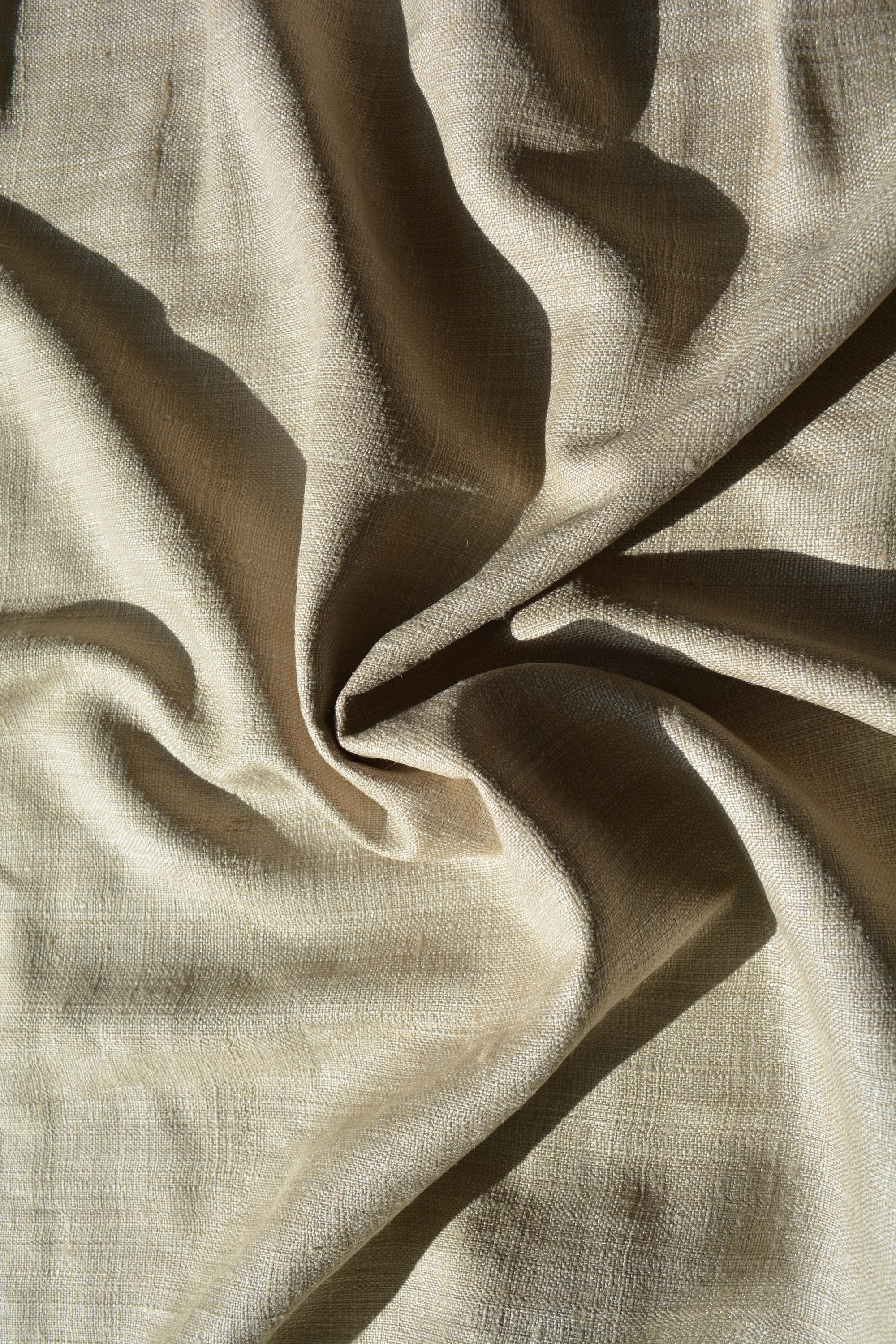 Raw Silk Noil Fabric Natural 47