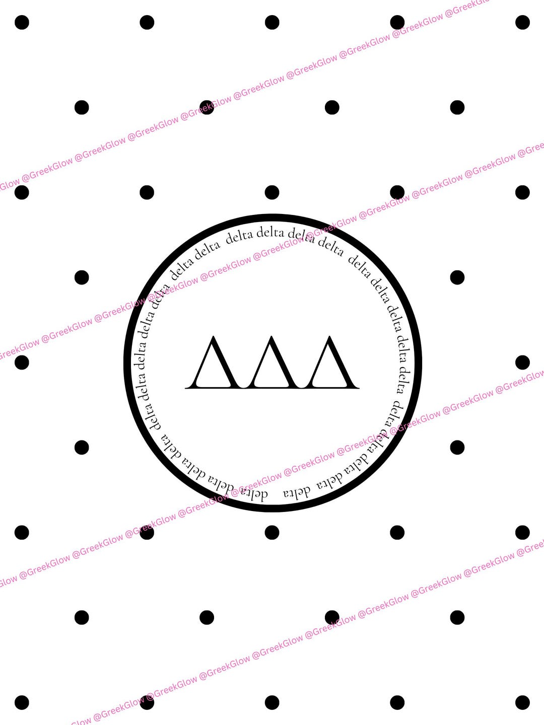 Classy Delta Delta Delta Sorority Wall Decor Poster, Sorority Dorm ...