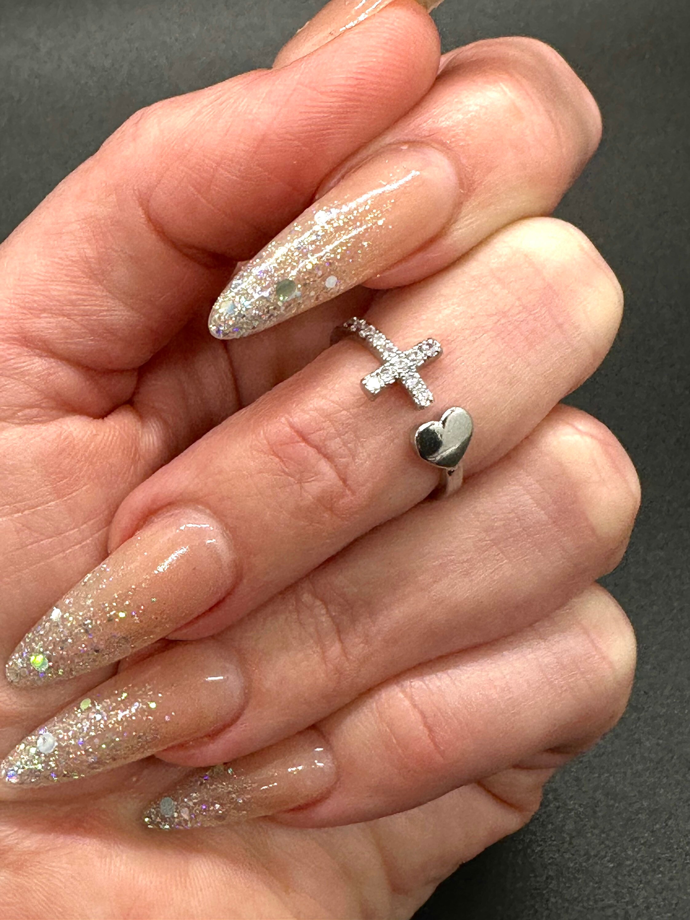 Minimalist Rings Stackable Rings Y2K Ring Y2k Jewelry Midi Rings Cross ...