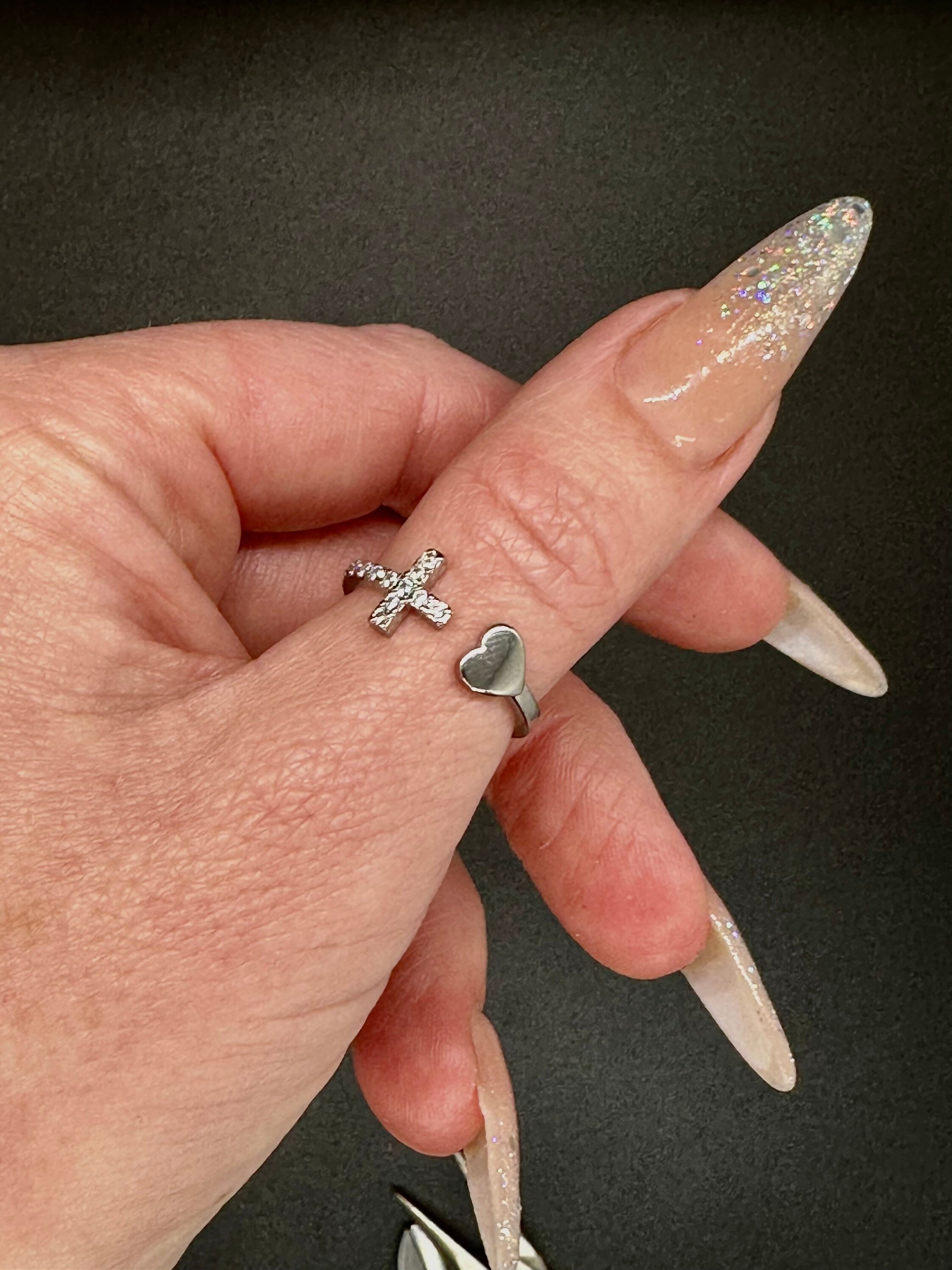 Minimalist Rings Stackable Rings Y2K Ring Y2k Jewelry Midi Rings Cross ...