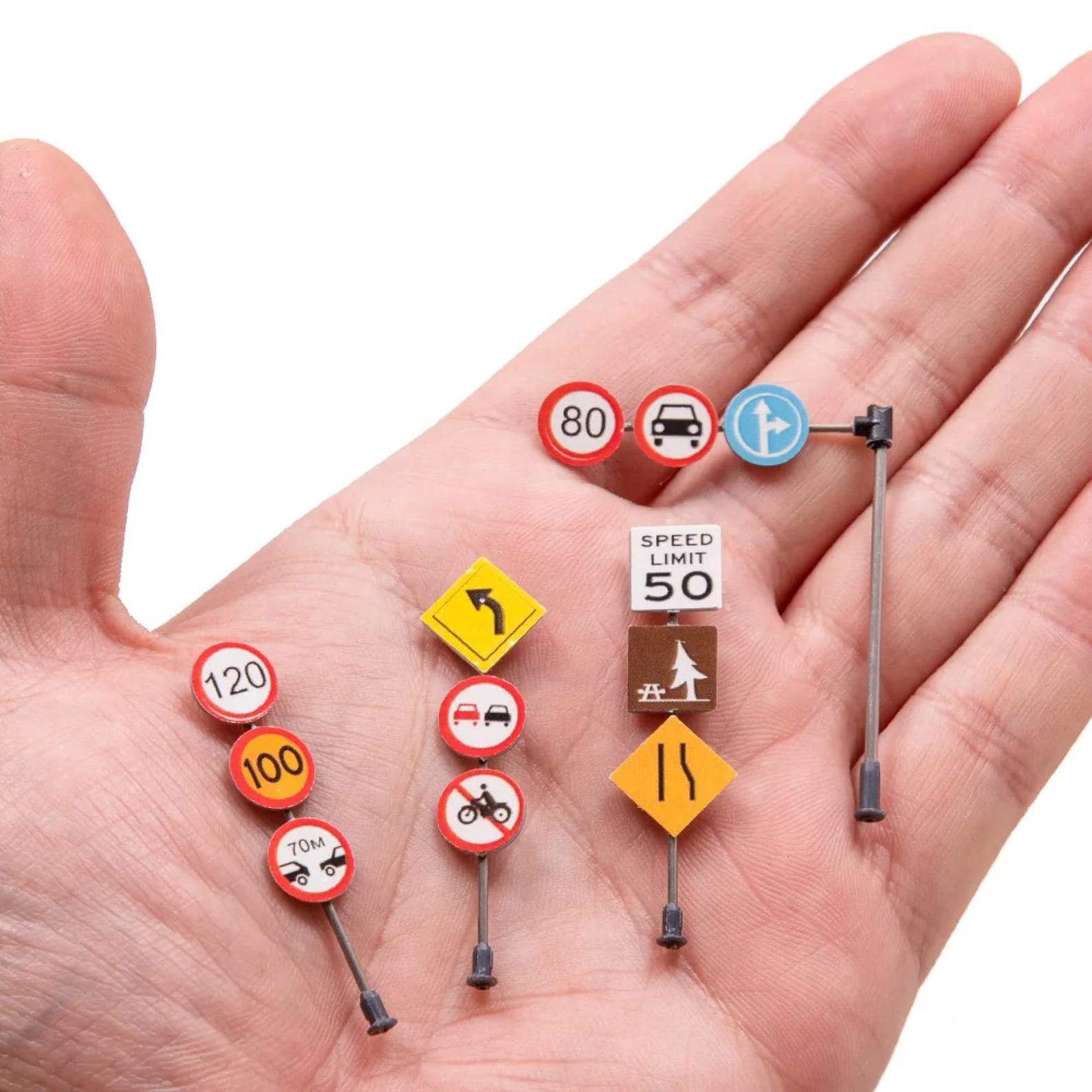 Miniature Road Sign Kit: Diorama Accessories for City Scenes - Etsy