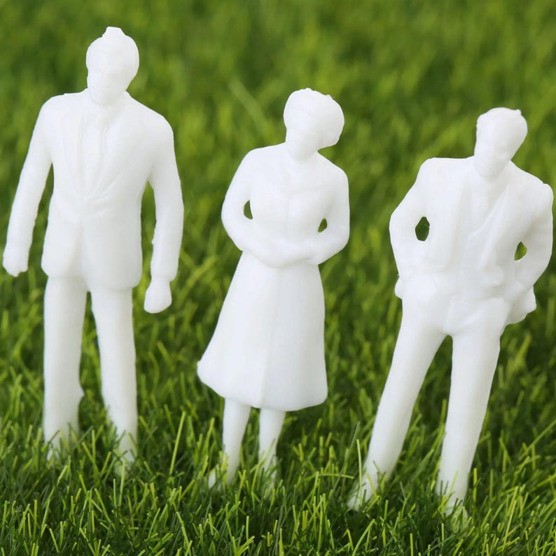 Miniature White Figures 1:100 Scale - Architecture Model People 18mm - Etsy