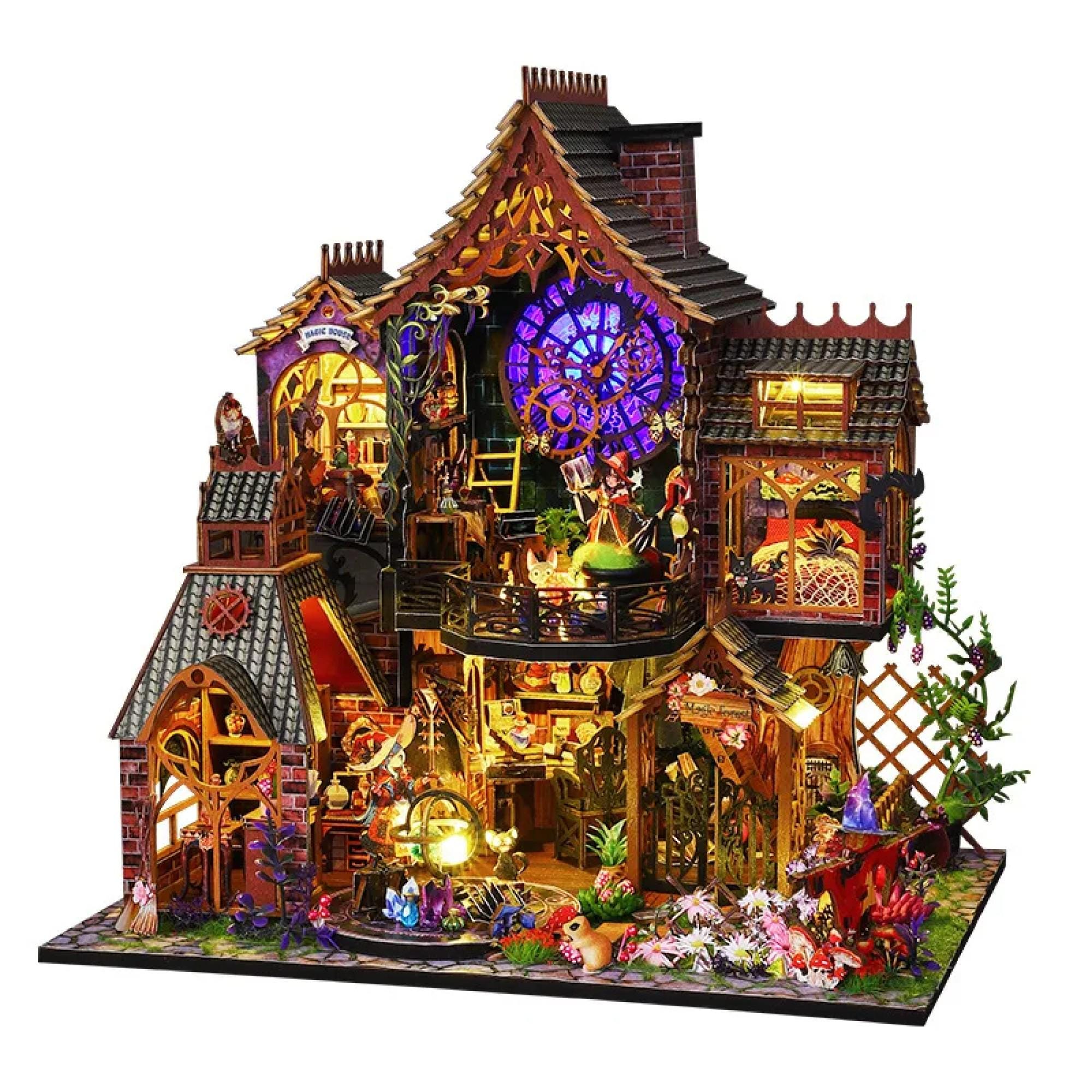 DIY Magic Forest Dollhouse Kit: Miniature Wooden House With Music Box ...