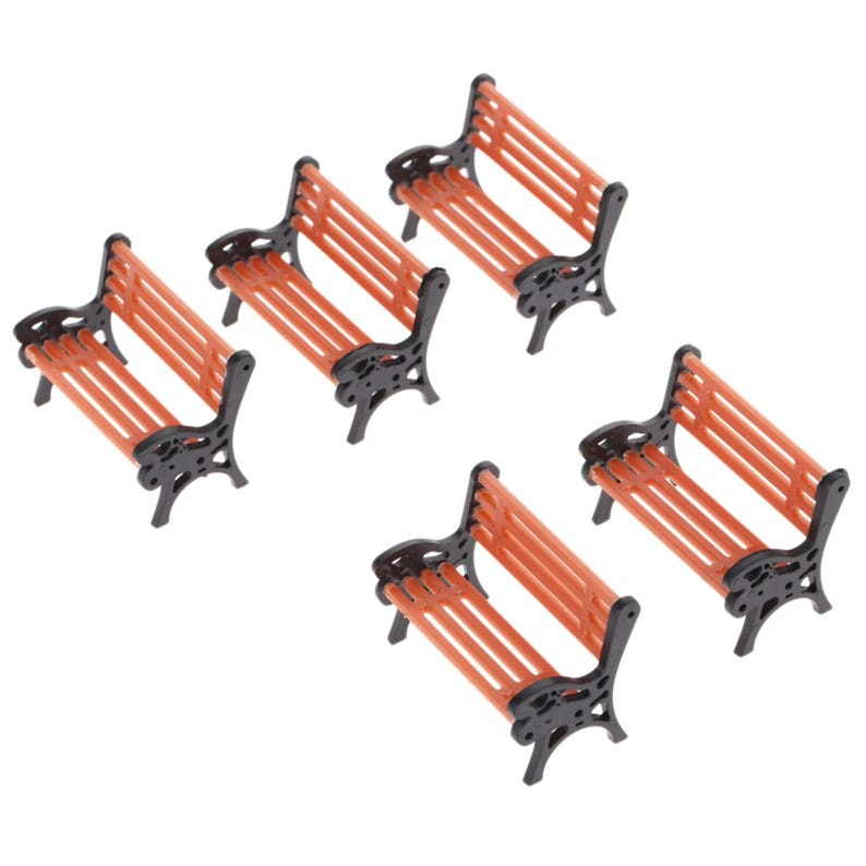 5PCS Mini Park Bench 1:30 | Garden Diorama Bench Model | DIY Miniature ...