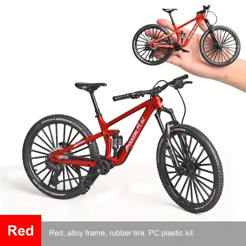1:8 Mini Alloy Bicycle Diecast Model, Metal Mountain Finger Bike Toy ...