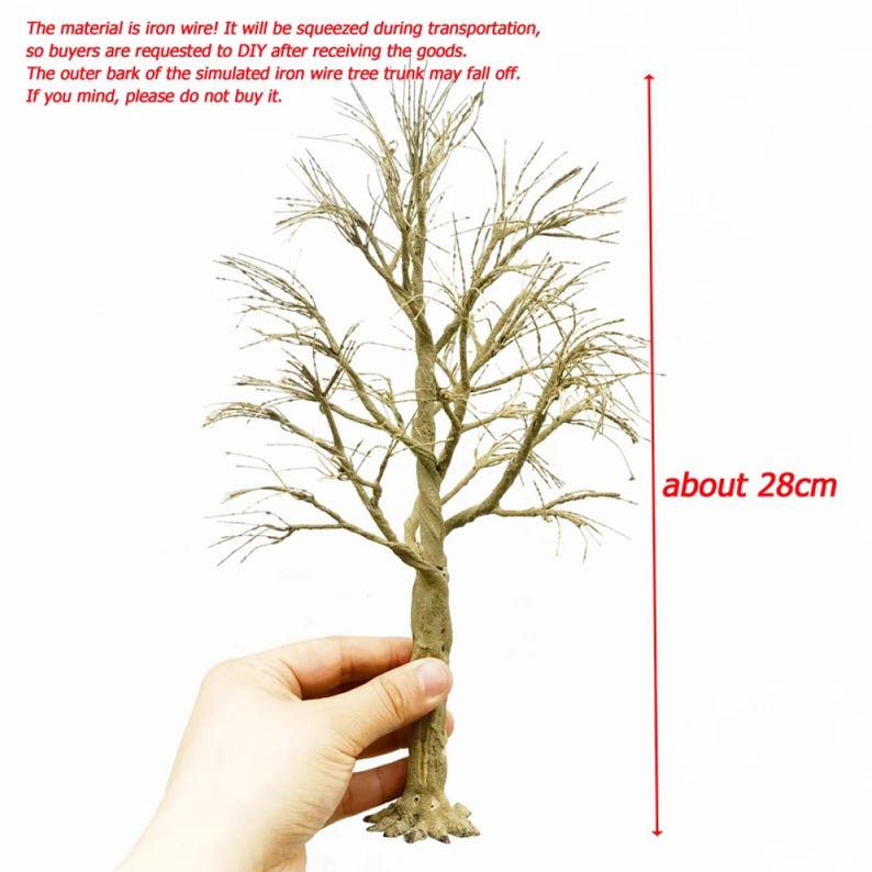 10cm / 15cm / 18cm / 23cm / 28cm Wire Tree Trunks – DIY Miniature Model ...