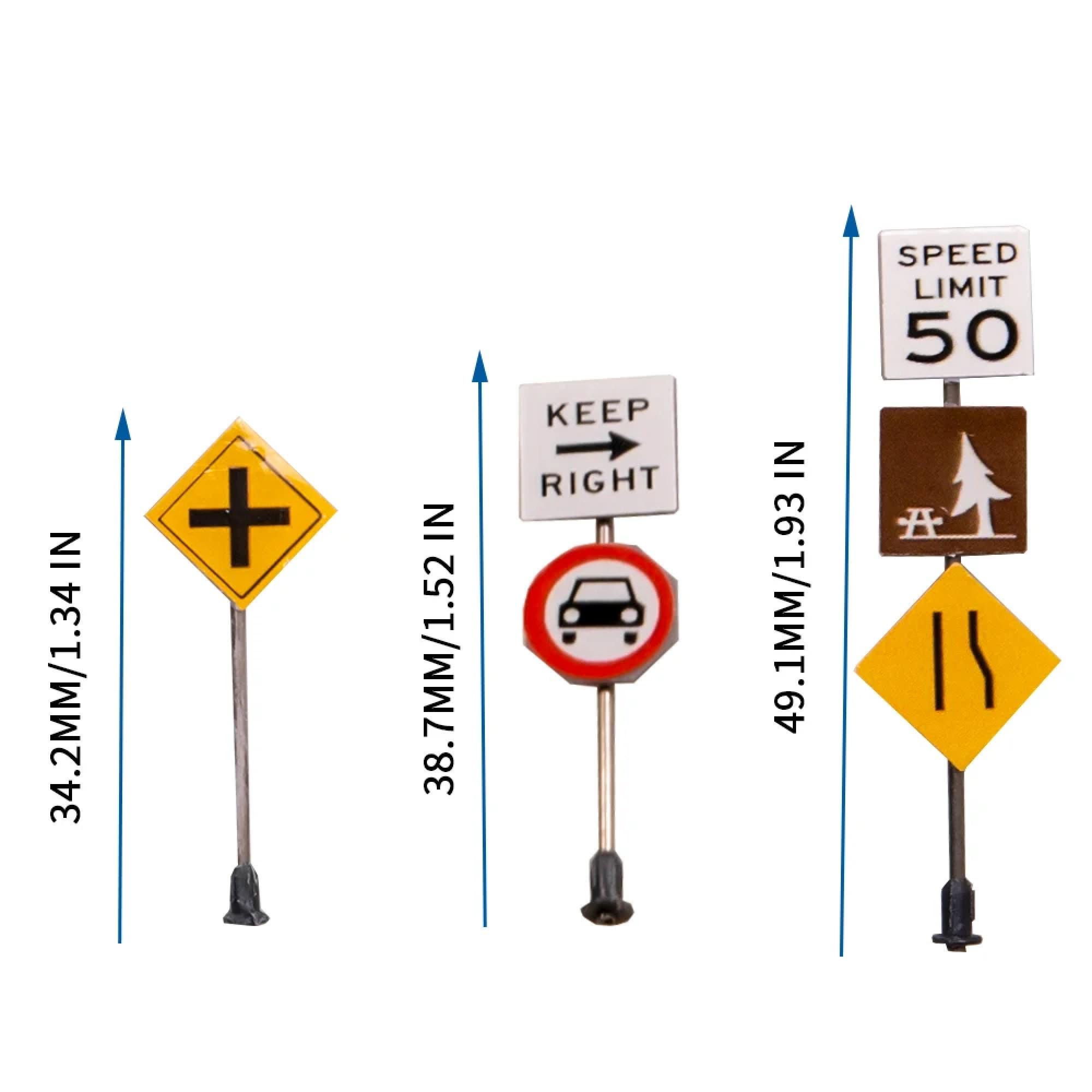 Miniature Road Sign Kit: Diorama Accessories for City Scenes - Etsy