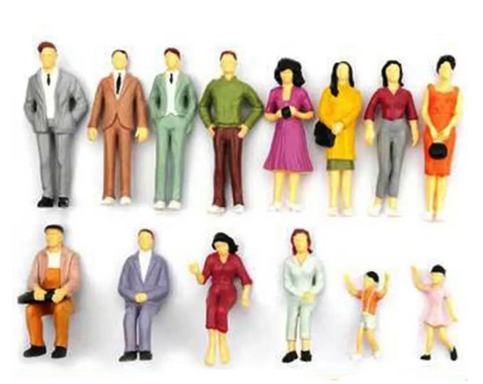 Miniature People Figures 24mm, 1:75 Scale Model Train Scenery - Etsy Canada
