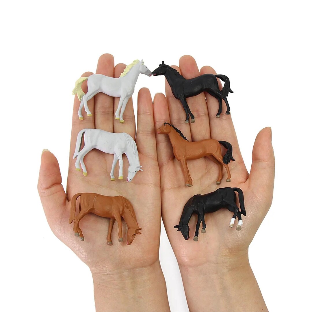 12pcs Painted Horses O Scale 1:43 | Model Farm Animals for Diorama ...